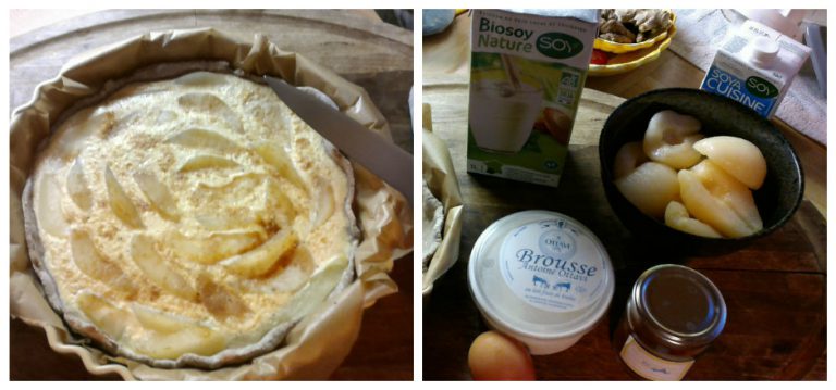 [Recette] Tarte aux poires, brousse de brebis et cannelle