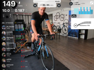 Kinomap application française pour sports indoor, dont le HT connecté